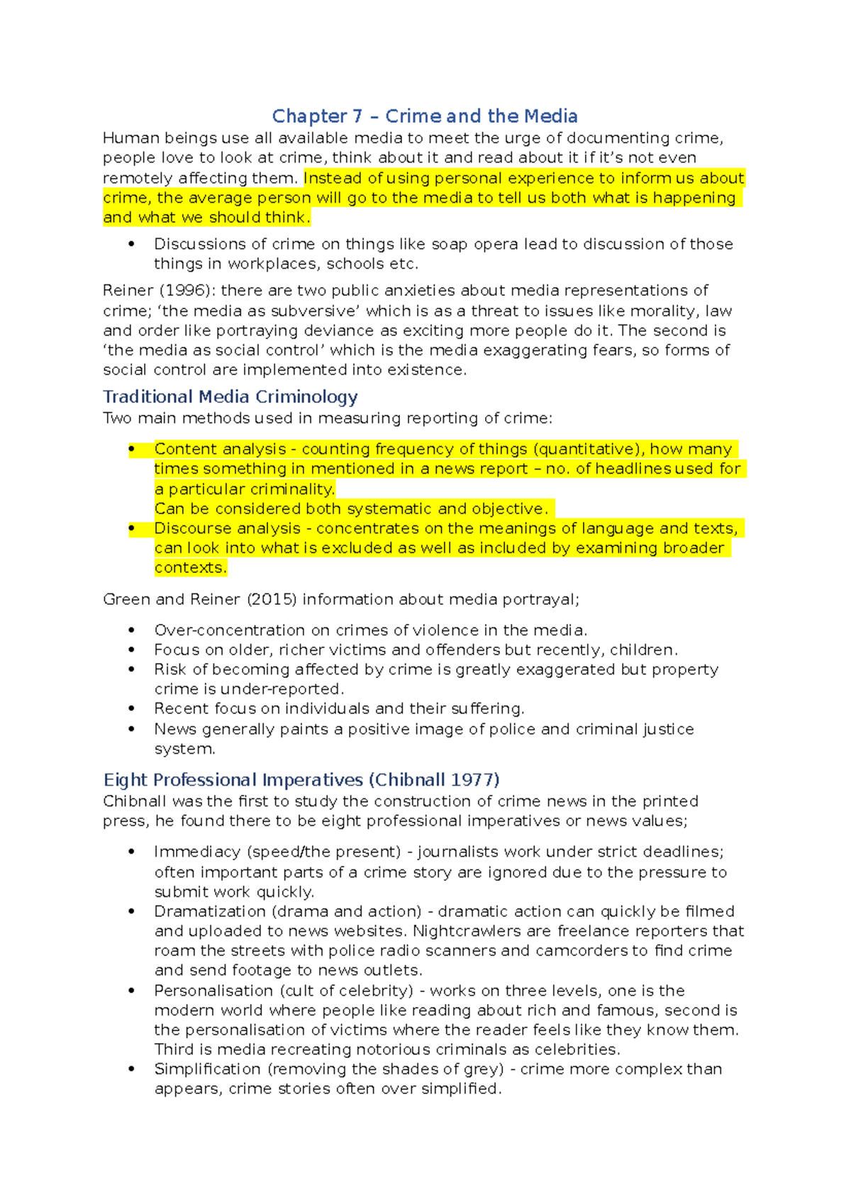 Crime and the Media - Chapter 7 – Crime and the Media Human beings use ...