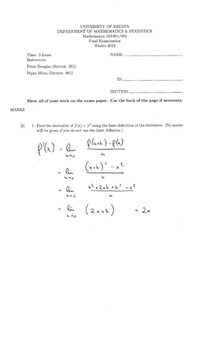 Sample/practice exam 2015, questions Diagnostic test - PreCalculus ...