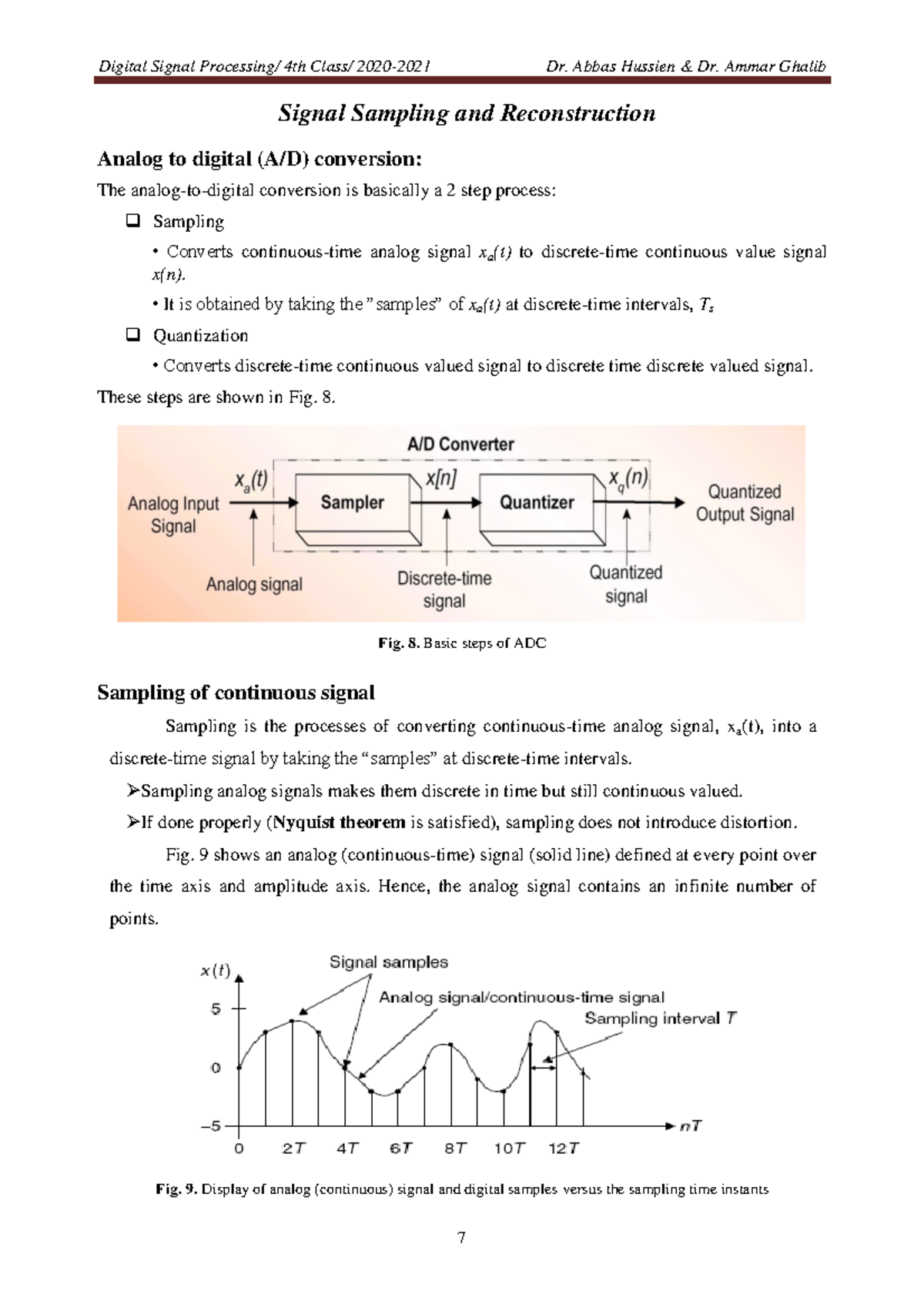 4.2 Sampling and Reconstruction - Signal Sampling and Reconstruction ...
