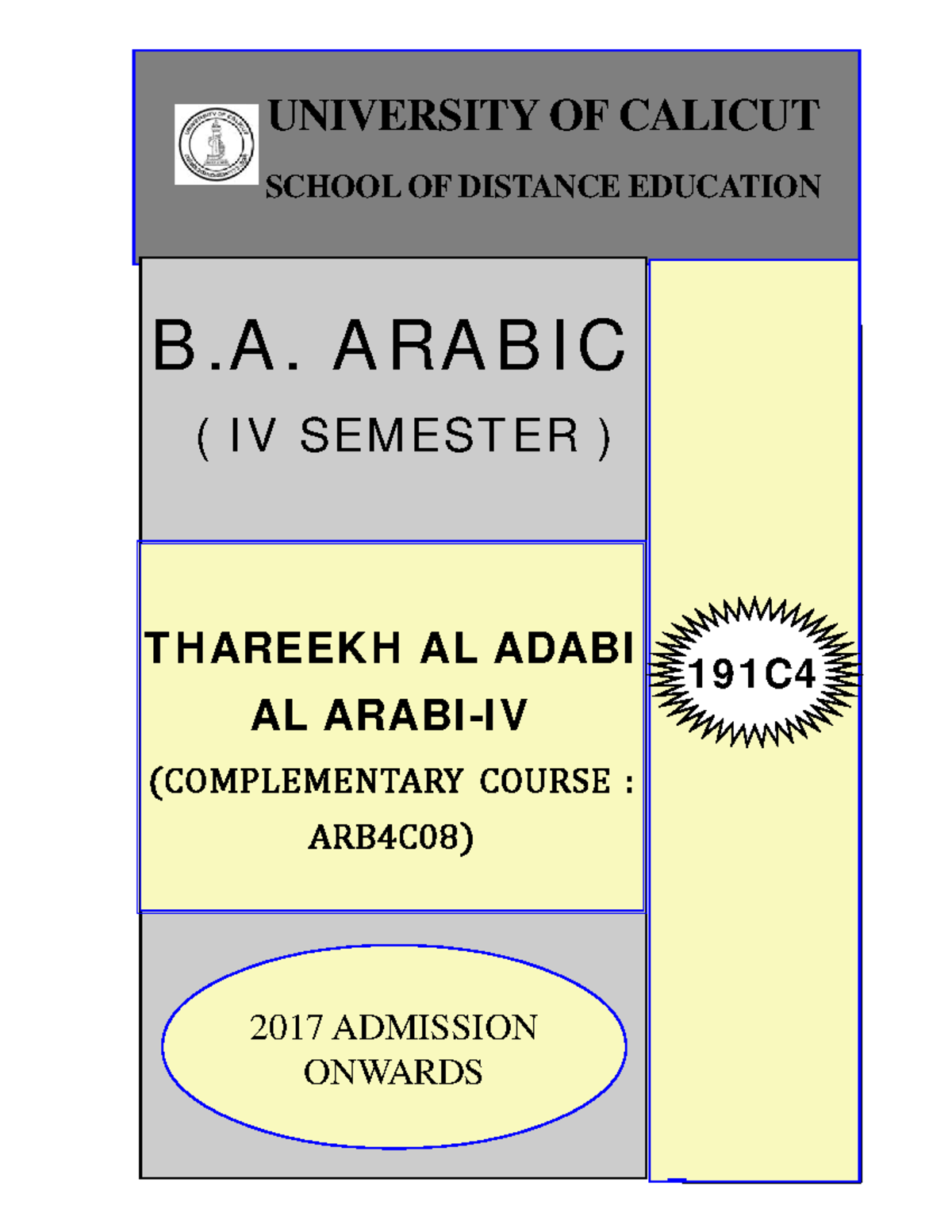 V Sem BA Arabic- Thareekh Al Adabi Al Arabi-IV - ####### BA ...