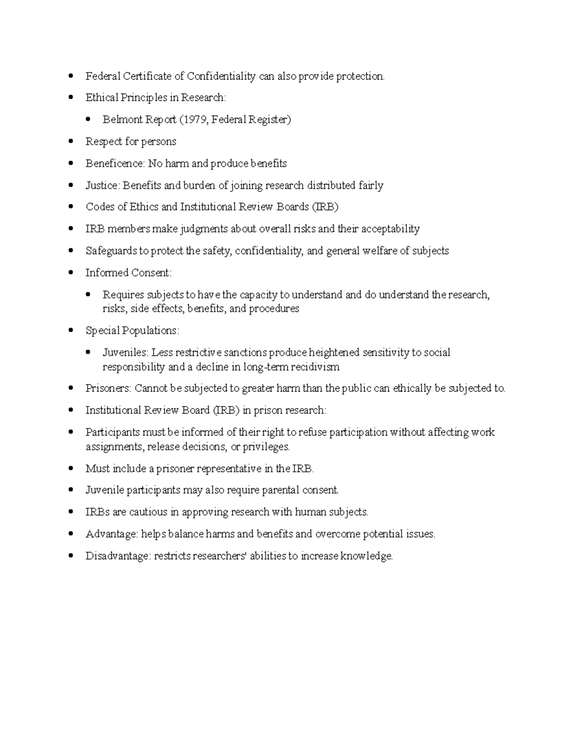 Criminal Justice Research CHPT 2 Notes 3 - Federal Certificate of ...