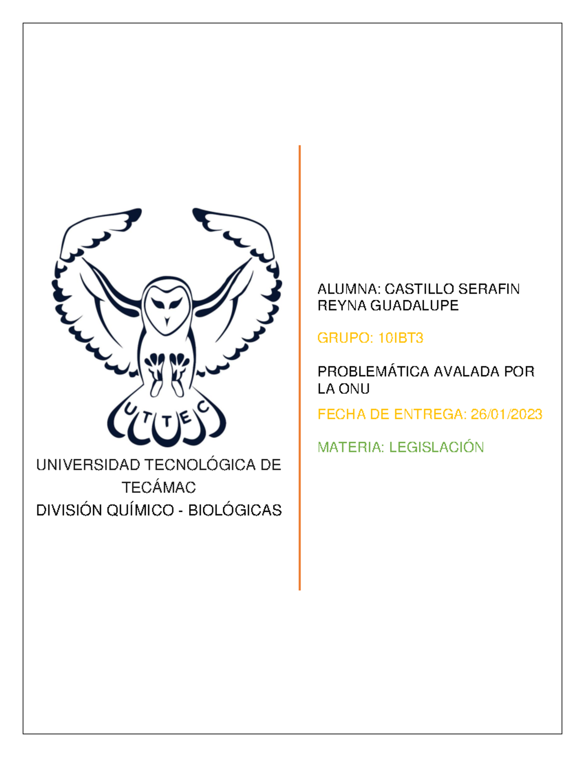 Brasil - UNIVERSIDAD TECNOLÓGICA DE TECÁMAC DIVISIÓN QUÍMICO ...