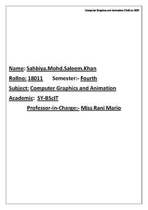 Laplace Transform Formulas - Computer Graphics - Studocu