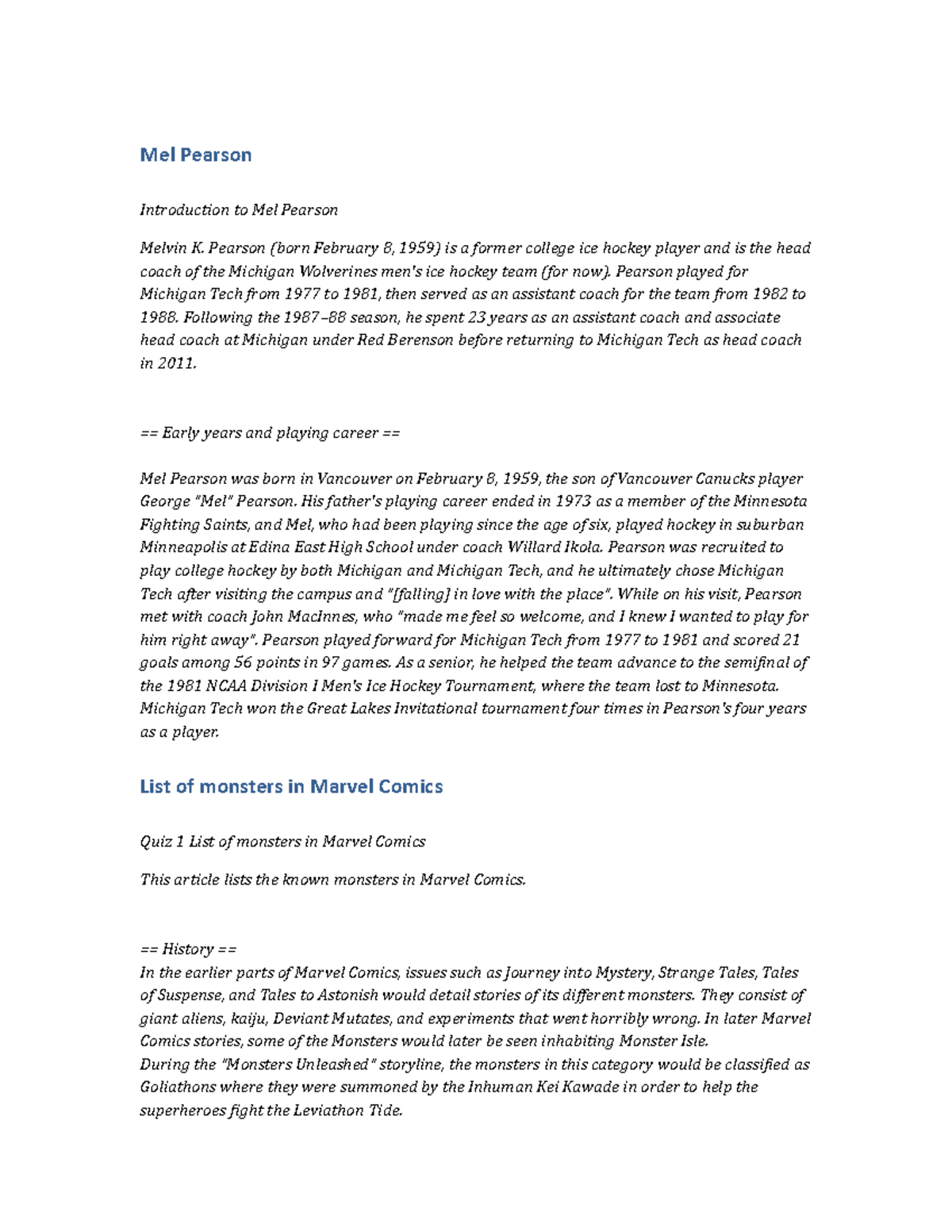 HIST123 Essay Mel Pearson - Mel Pearson Introduction to Mel Pearson ...