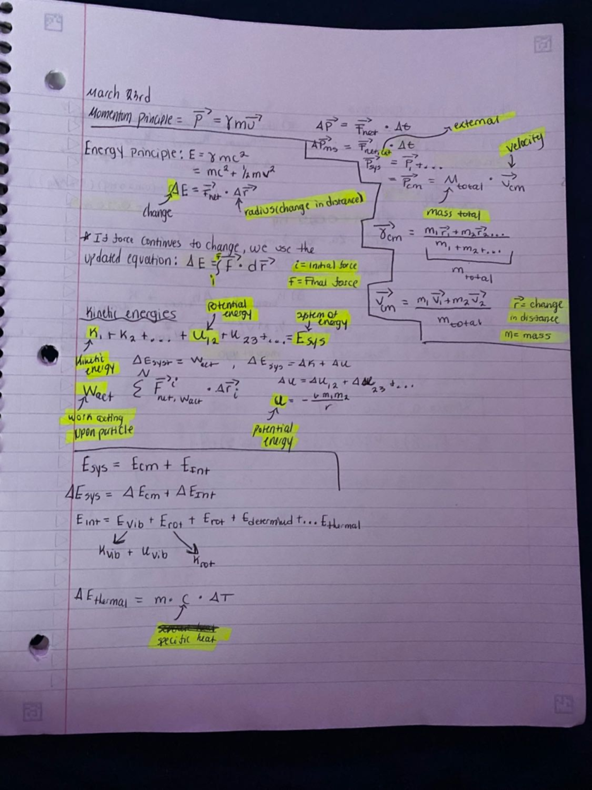 Physics 201 pt - This is all of the practice problems from the semester ...