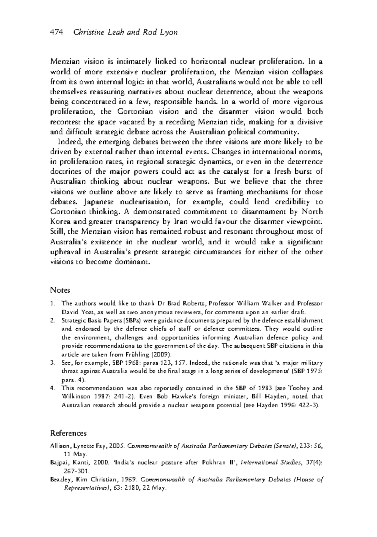 Annotation References Menzian Vision Is Intimately Linked To