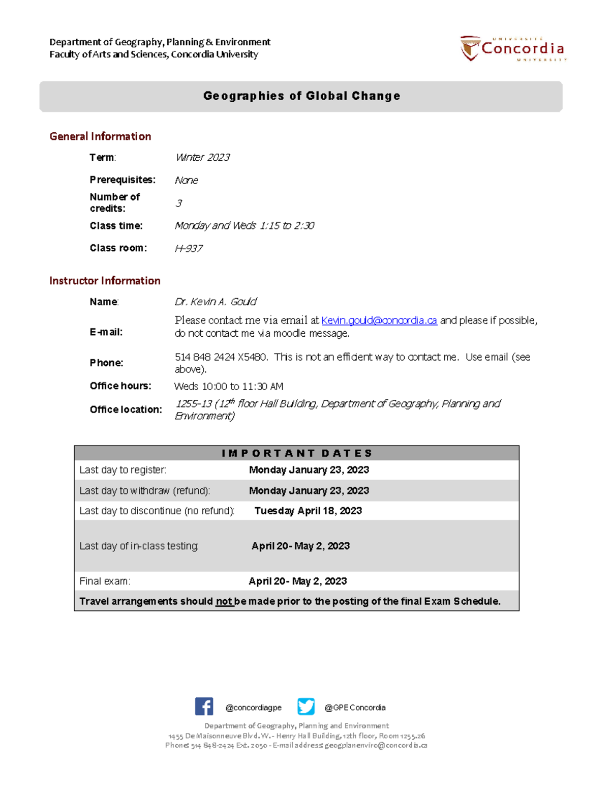 GEOG 210 Final Course Outline 2022 - Faculty of Arts and Sciences ...