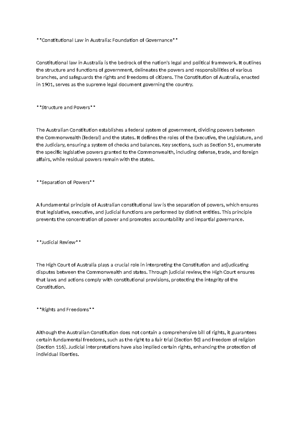 Constitutional Law - It outlines the structure and functions of ...