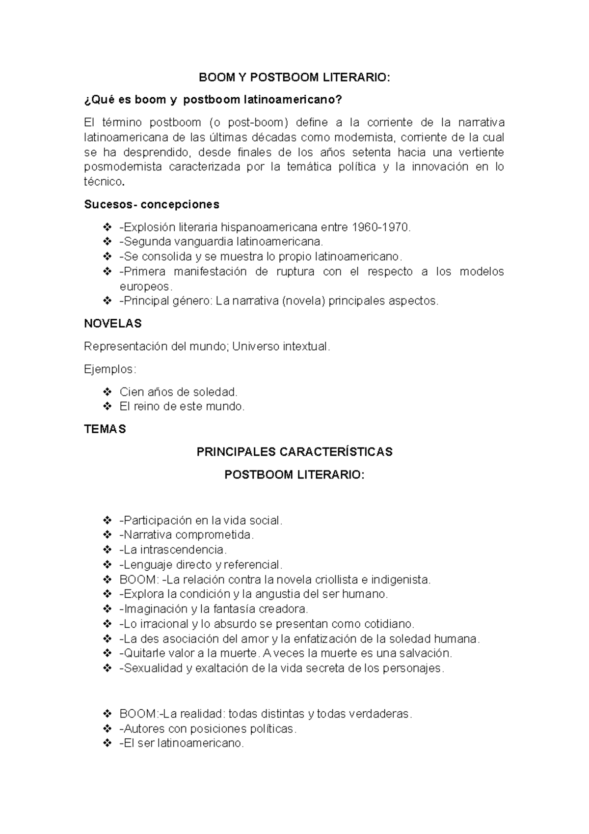 BOOM Y Postboom Literario- Latinoamericano - BOOM Y POSTBOOM LITERARIO ...