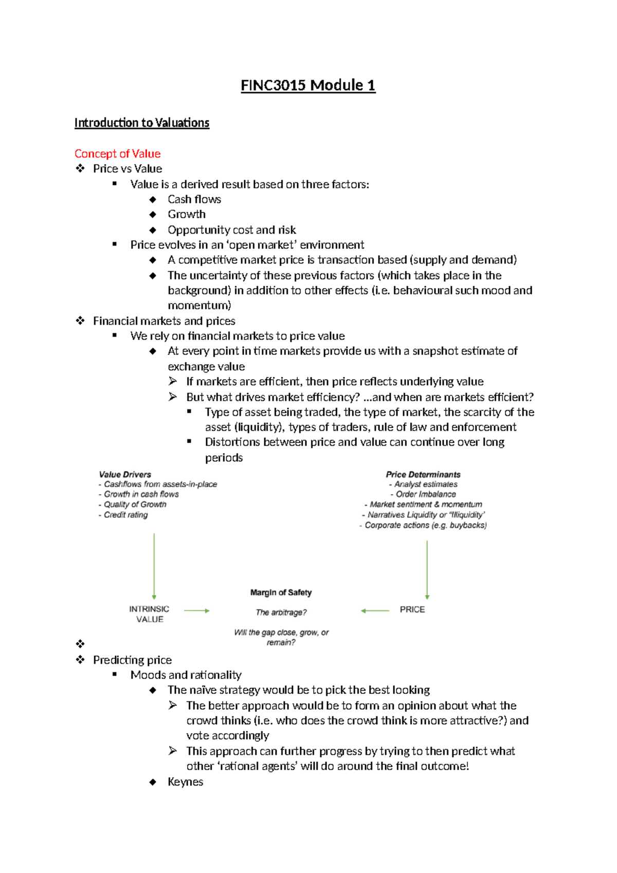 FINC3015 Module 1 - Lecture 1 Notes - FINC3015 Module 1 Introduction to ...