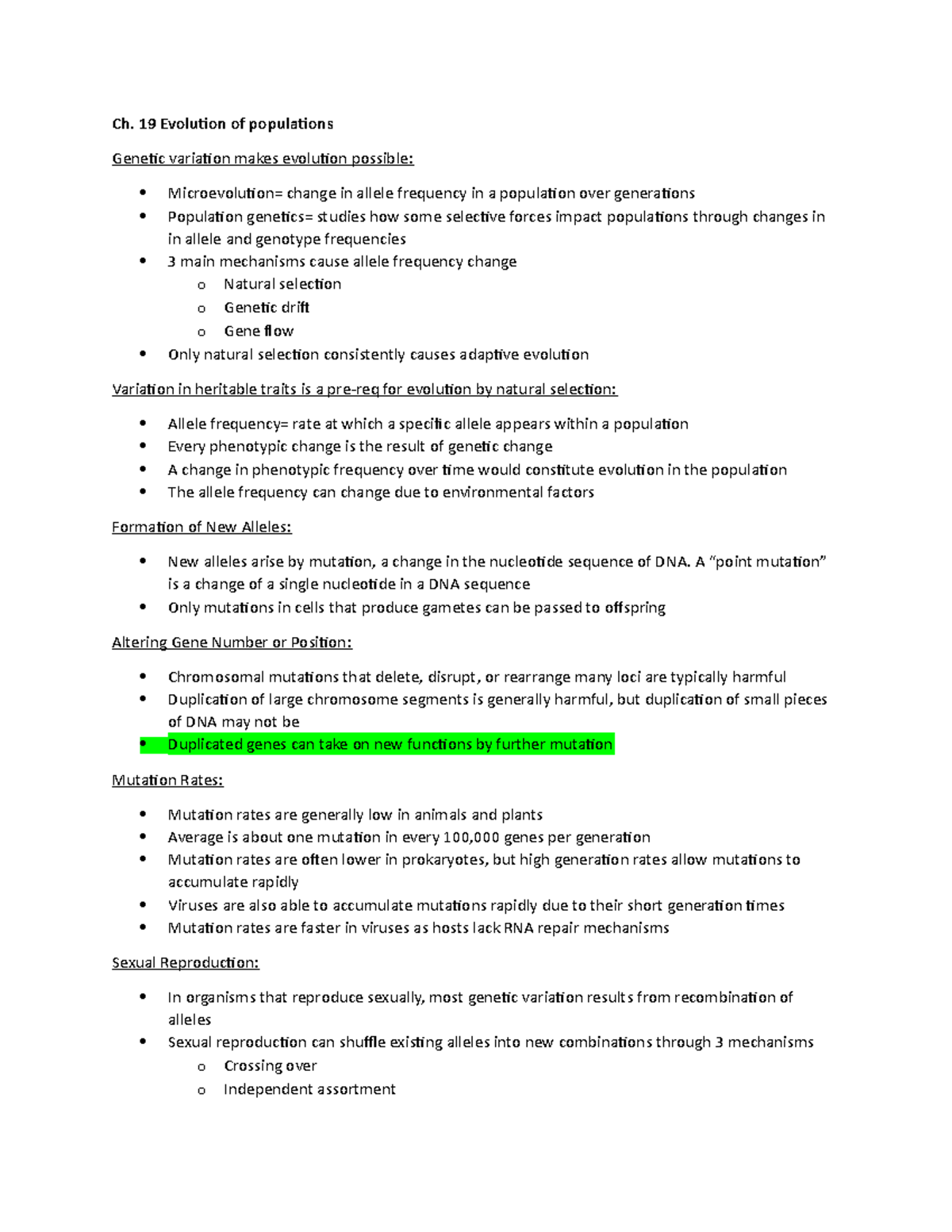 Chapter19phylogenies - Ch. 19 Evolution of populations Genetic ...