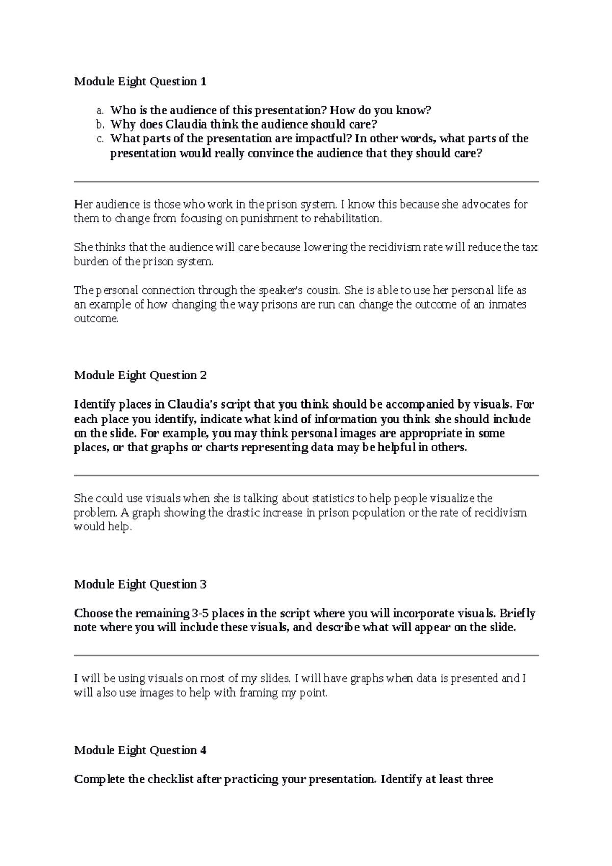 SCS 200 Applied Social Sciences week 8 - Module Eight Question 1 a. Who ...