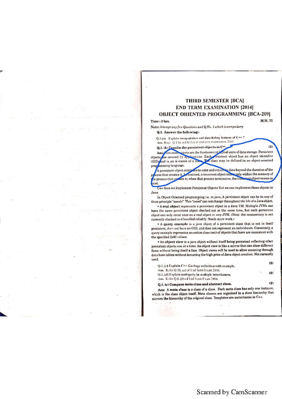 OOPS sem 3 Akash 2019 edited - Computer Networks - Studocu