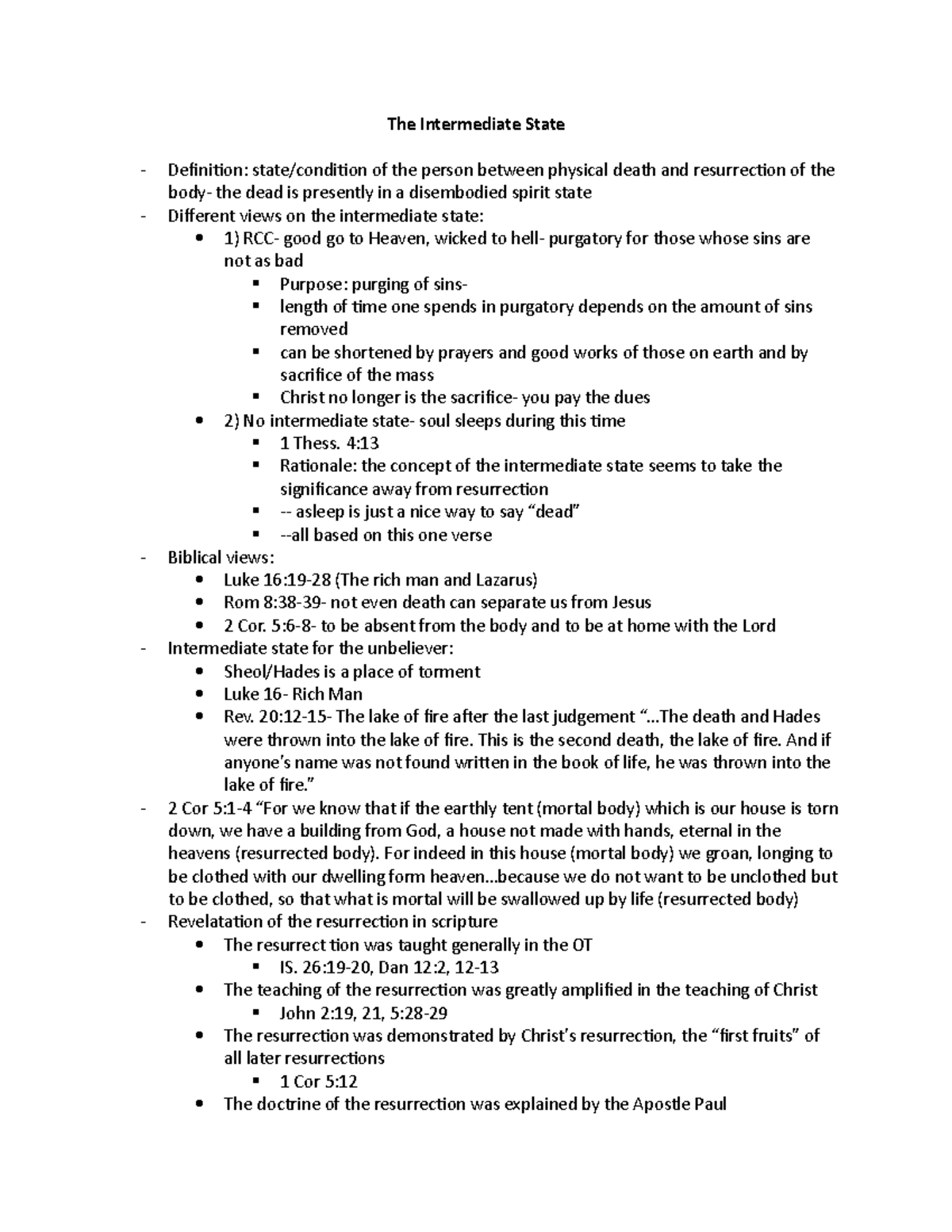 Christian Faith- The Intermediate State - The Intermediate State ...