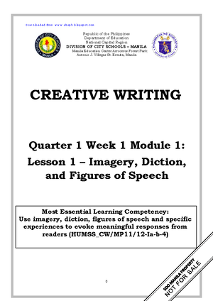 Humss Creative Writing Q2 MOD7 W4 Staging Modalities AND Envisioning ...