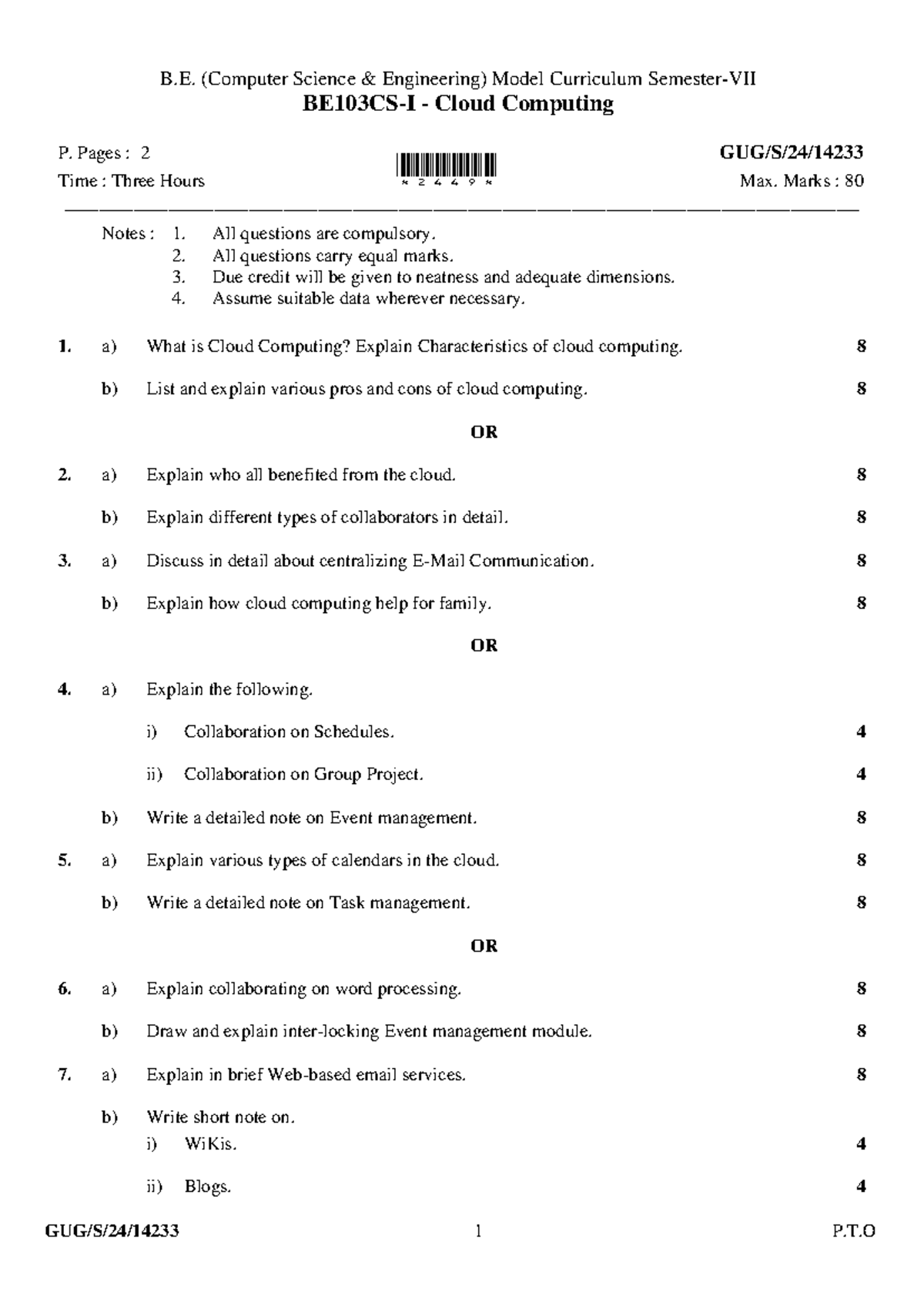 14233 - Year - B.E. (Computer Science & Engineering) Model Curriculum ...