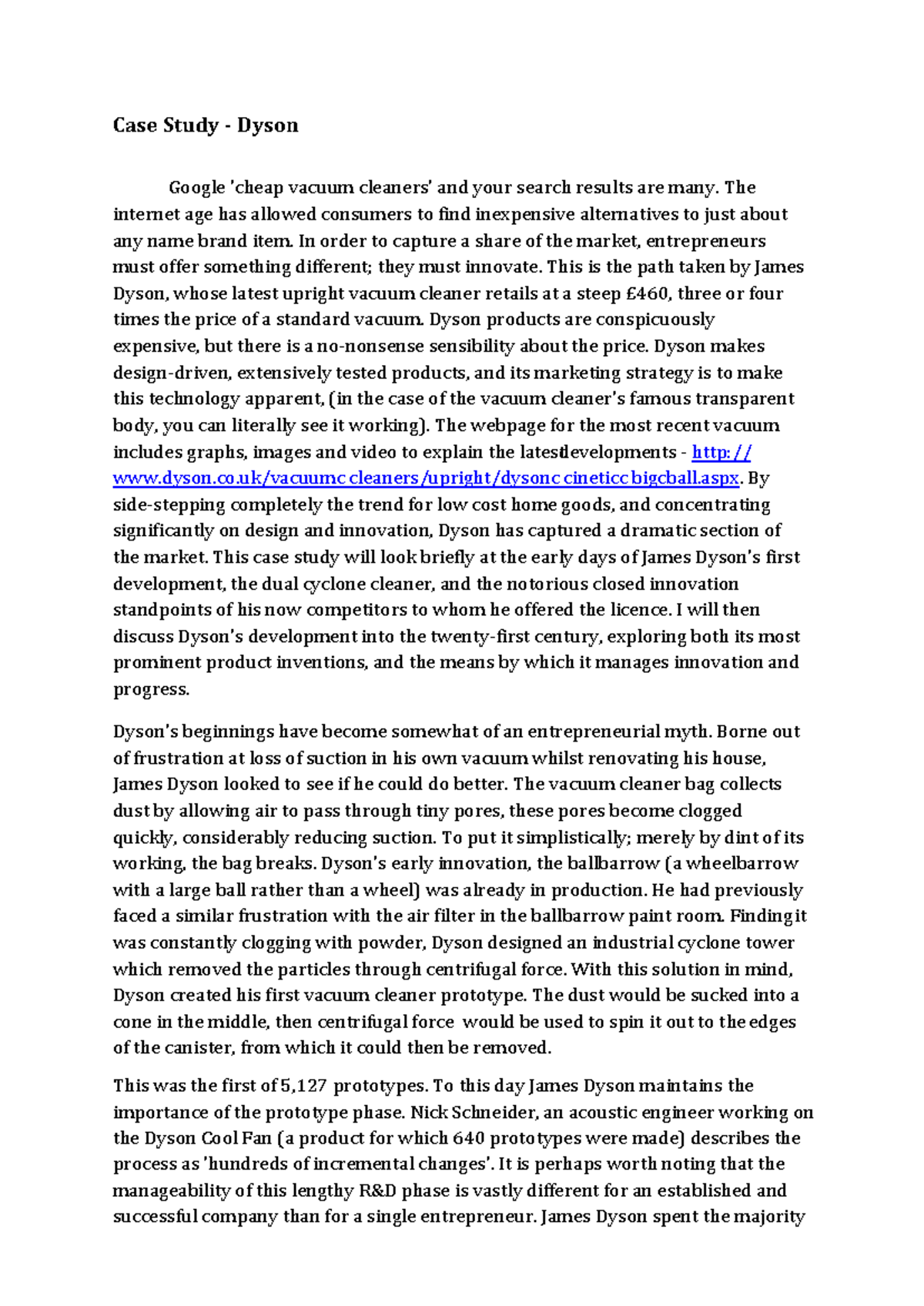 Case-Study-Dyson - Case-Study-Dyson - Case Study - Dyson Google 'cheap ...