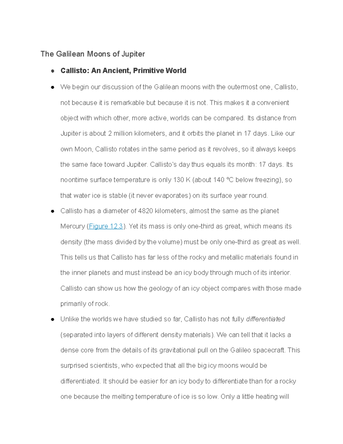 Astro- The Galilean Moons of Jupiter - The Galilean Moons of Jupiter ...
