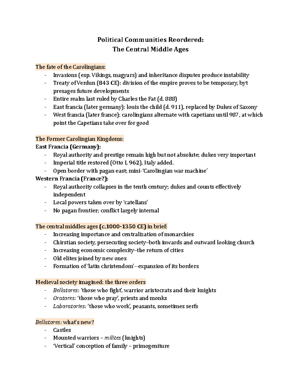 Political Communities Reordered The Central Middle Ages Vikings