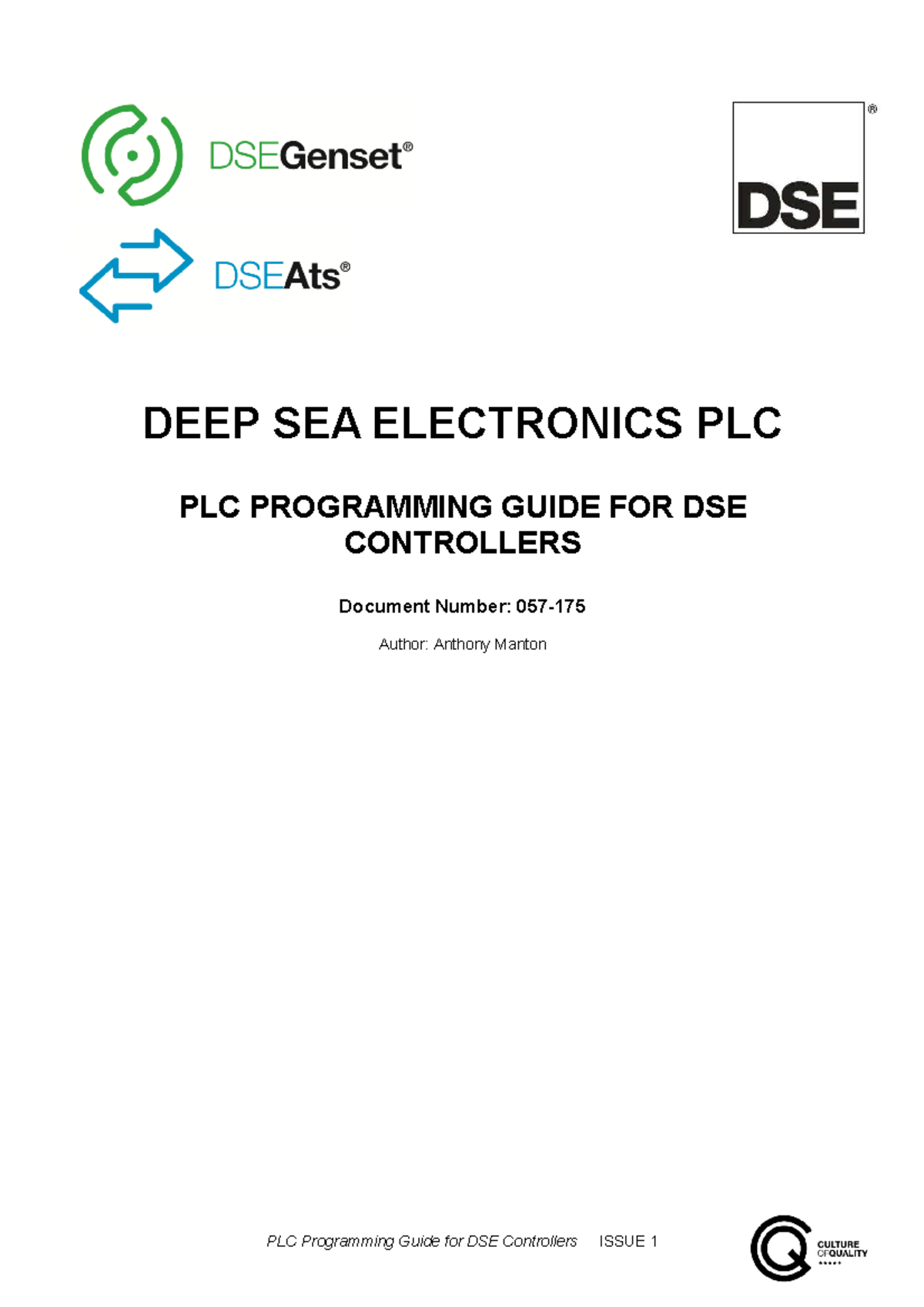 Plc programming guide for dse controllers - PLC Programming Guide for ...