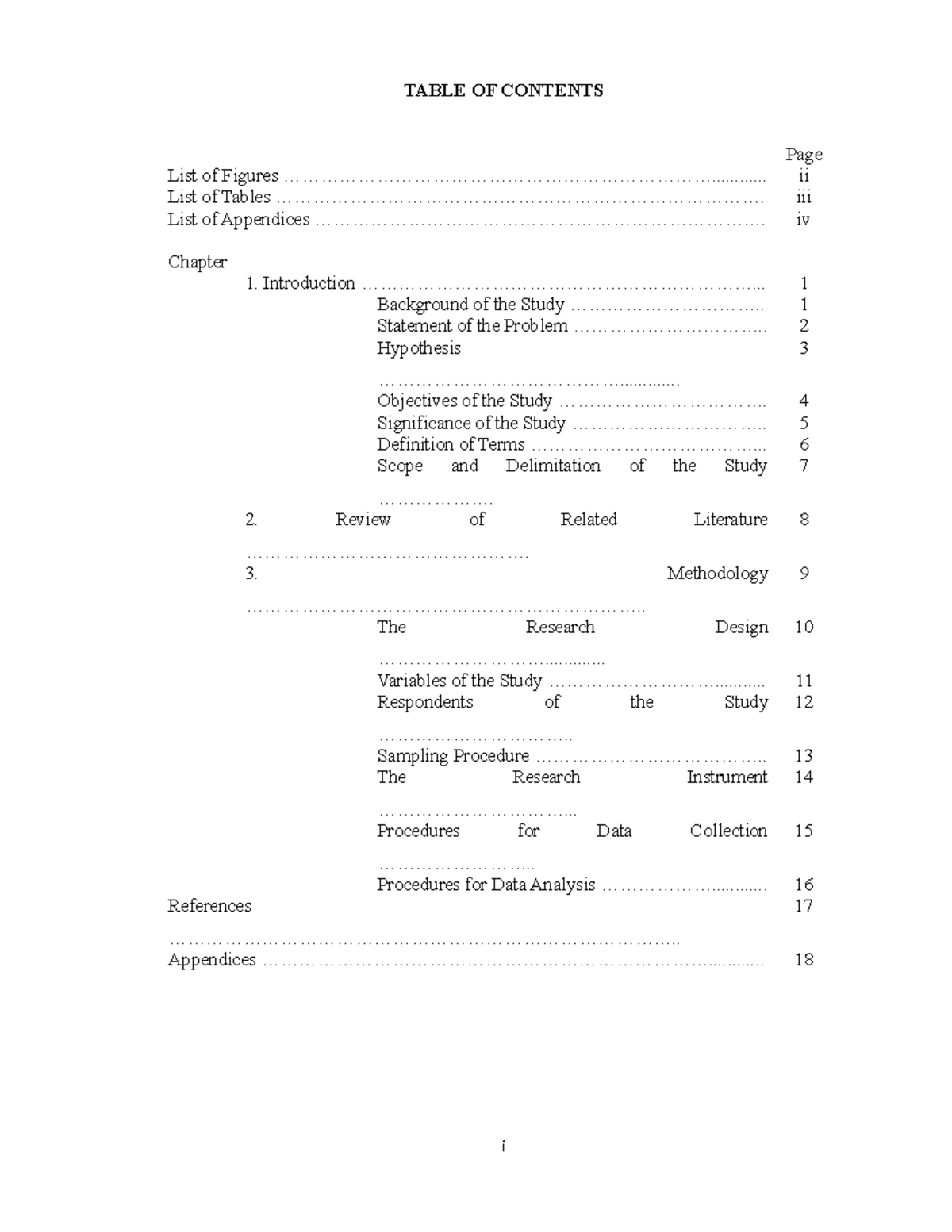Table of Contents Figures Tables Appendices - TABLE OF CONTENTS Page List of Figures - Studocu