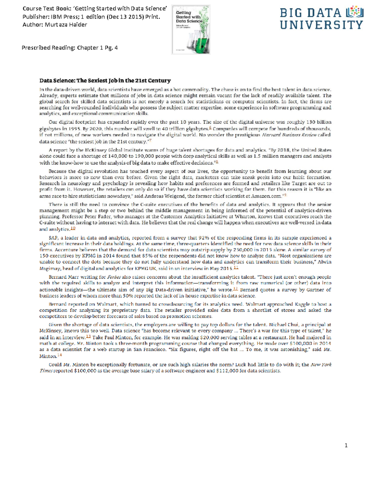 Datascience Orientation Defining Data Science Reading - Introduction to ...