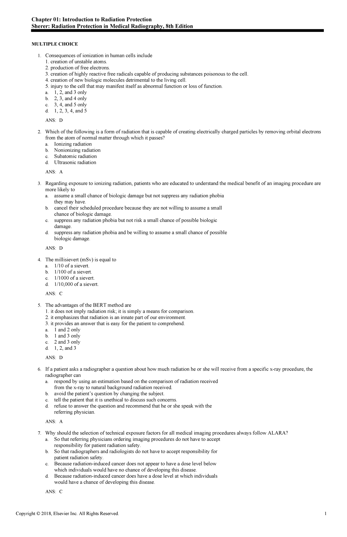 Rad Protection Final - Chapter 01: Introduction to Radiation Protection ...