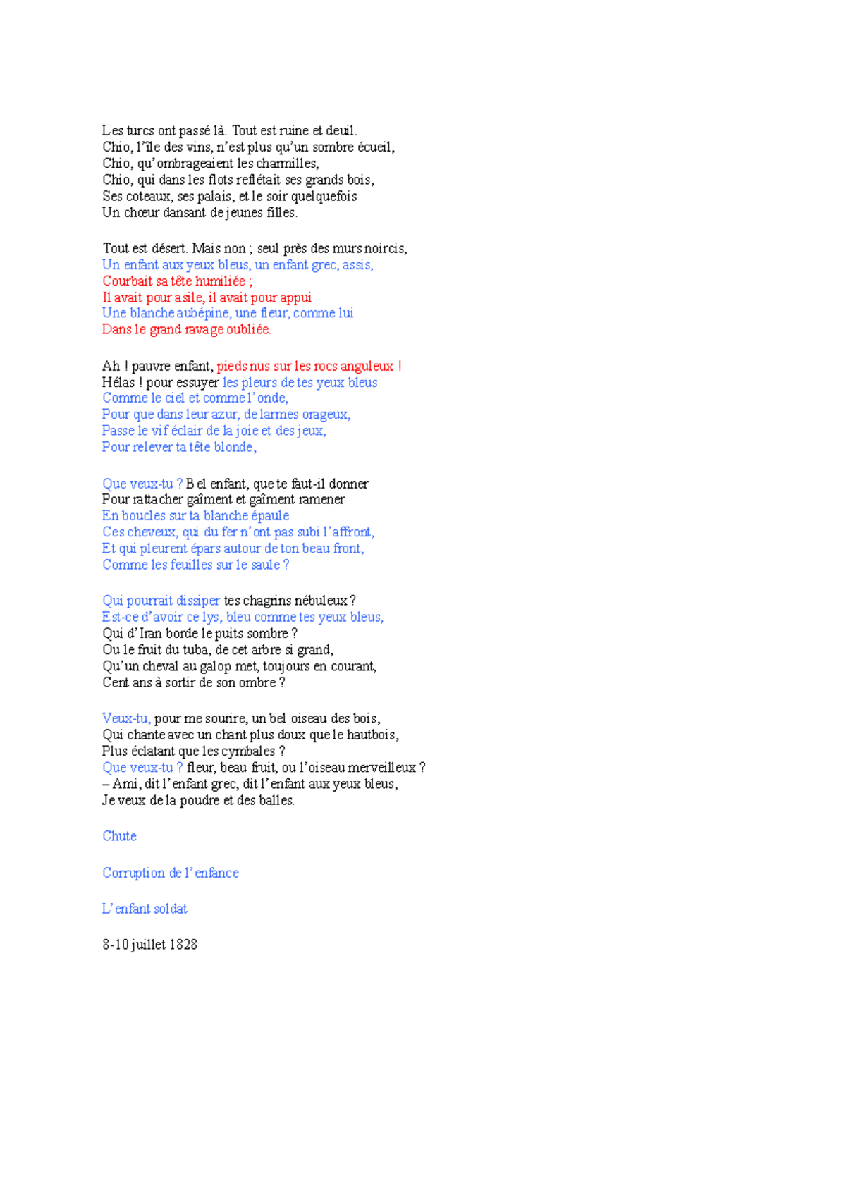 L’enfant Victor Hugo-1 - Les turcs ont passé là. Tout est ruine et ...