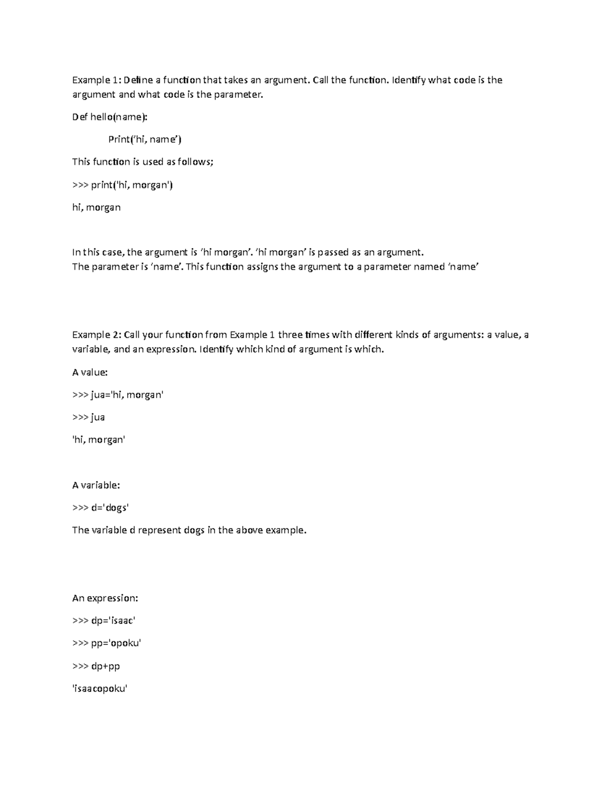 Example 1 Discussion Assignment Example 1 Define A Function That 2047