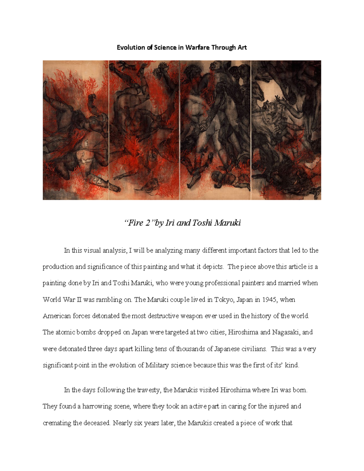 Visual Analysis Paper Warfare through Art - Evolution of Science in ...