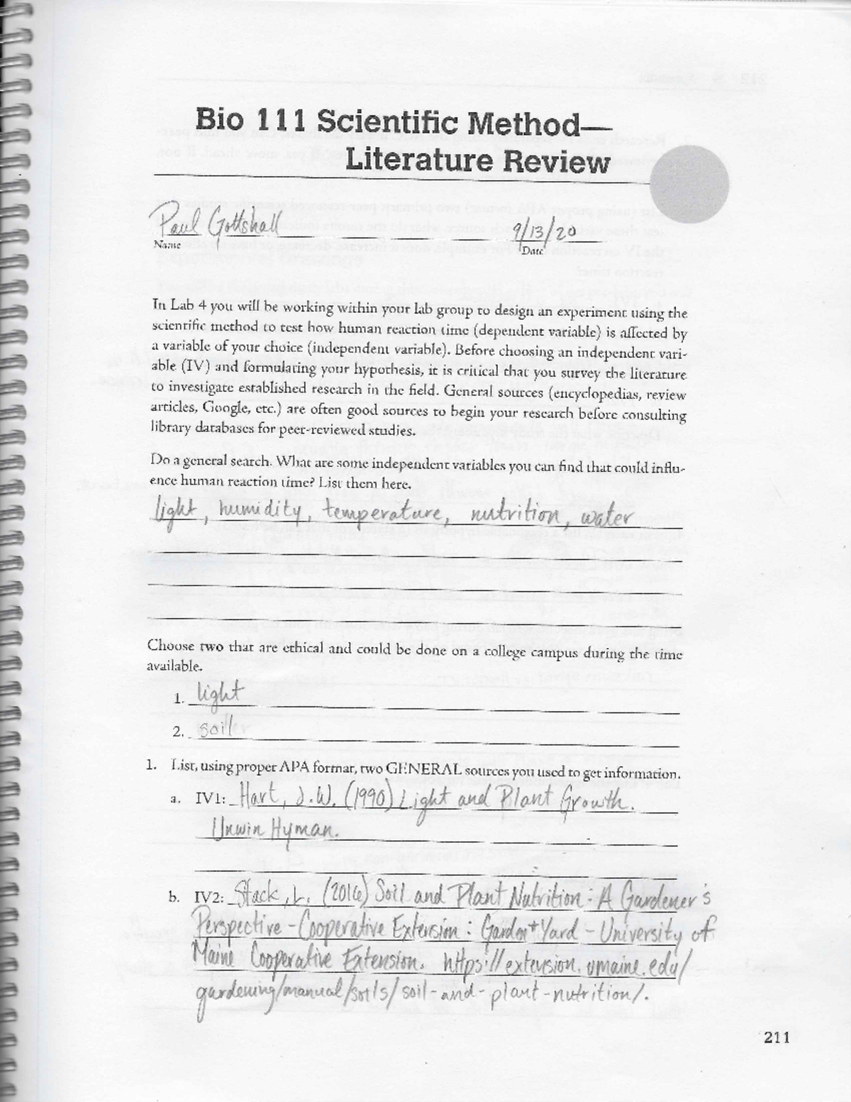 Bio 111 Lit review - page 1 - BIO 111 - Studocu