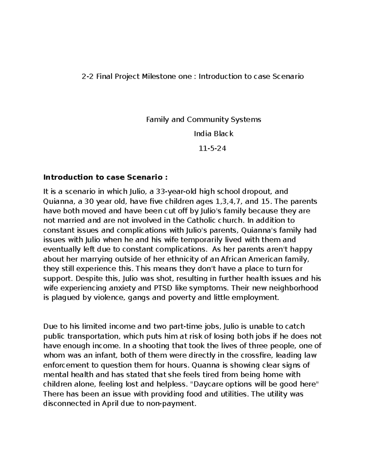 2-2 Final Project - Assignment for class - 2-2 Final Project Milestone ...