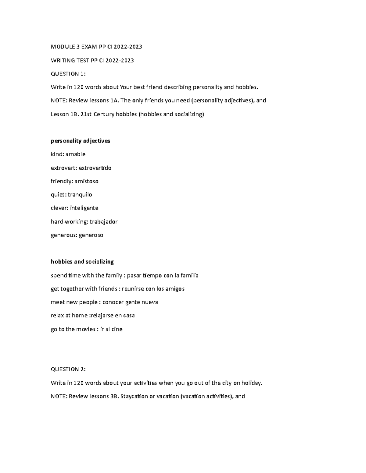 Module 3 EXAM PP CI 2022 - Apuntes - MODULE 3 EXAM PP CI 2022- WRITING ...
