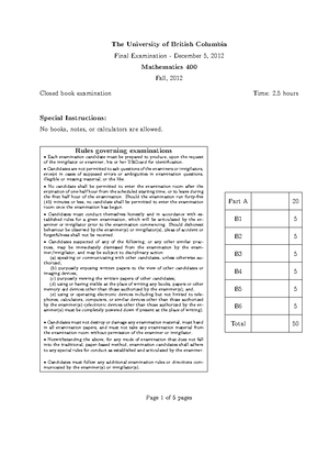 Experiment D Lab Report CHBE 264 - CHBE 264 - Studocu