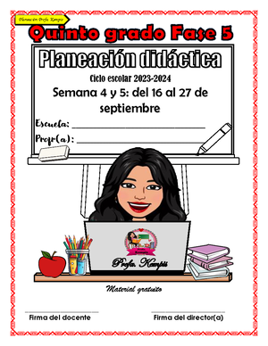 5° s4 y 5 Cuadernillo de actividades (anexos) Profa Kempis - Cuadernillo de Ciclo escolar 202 4 ...