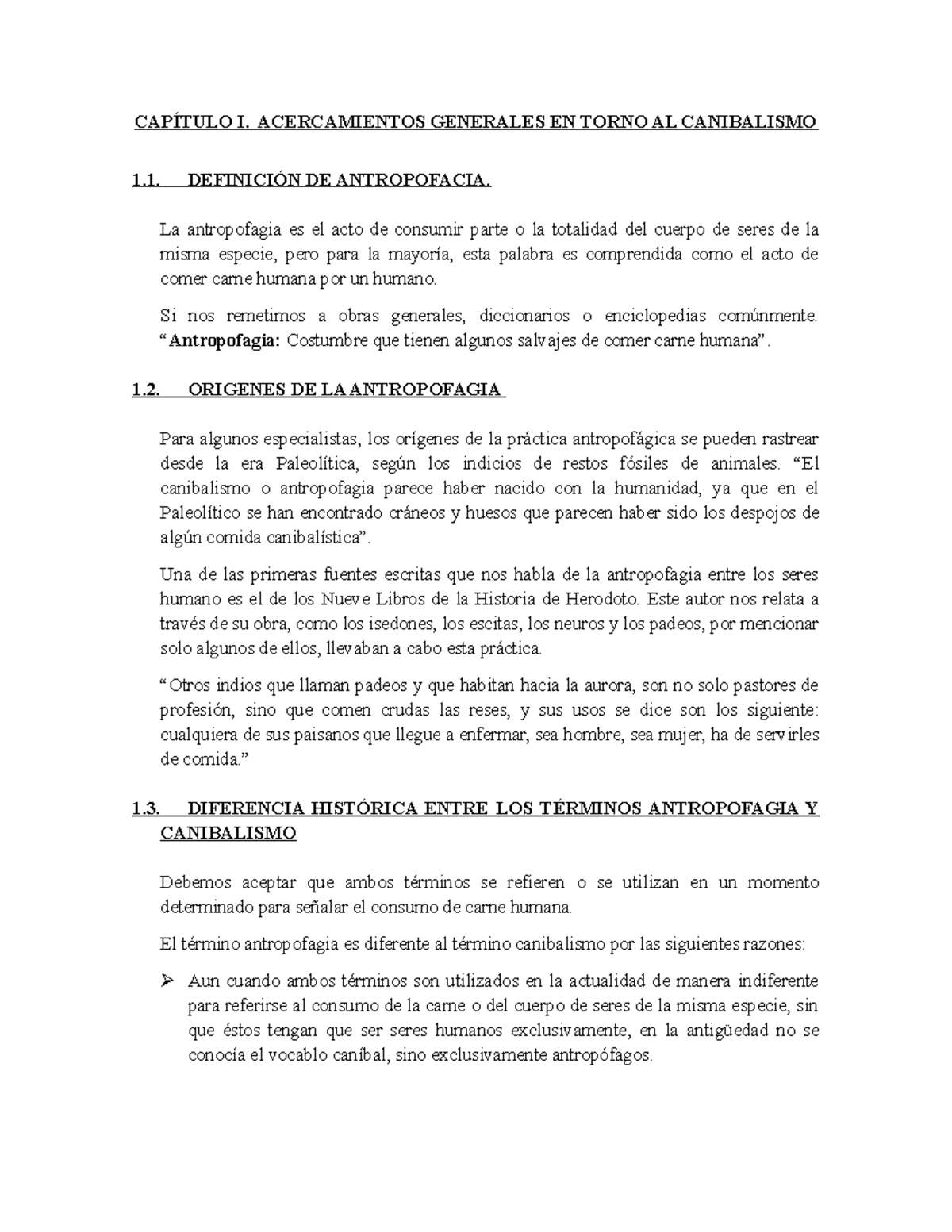 Resumen - El canibalismo Azteca - CAPÍTULO I. ACERCAMIENTOS GENERALES ...