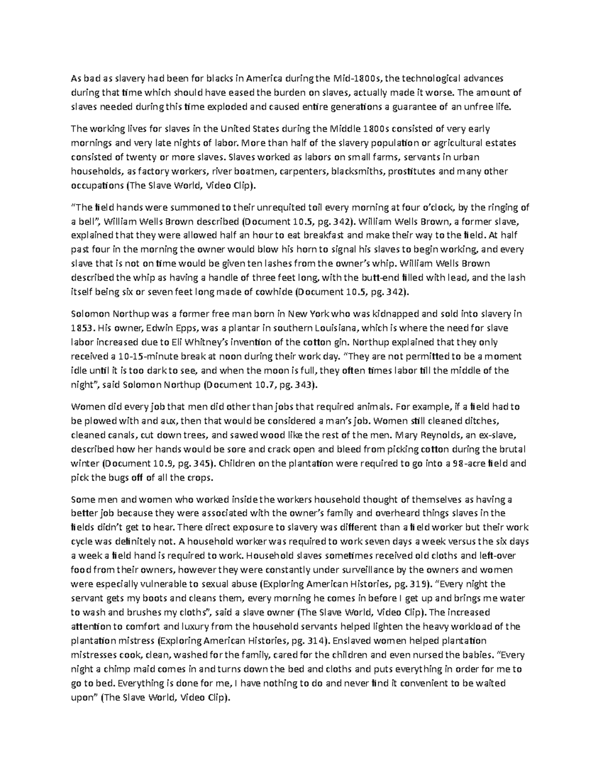 History essay - HIST 1301 - DMC - Studocu