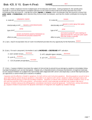 Pdf-17 - Answer Key - Biob. 425, S ‘15, Exam 4 (Final) NAME ...