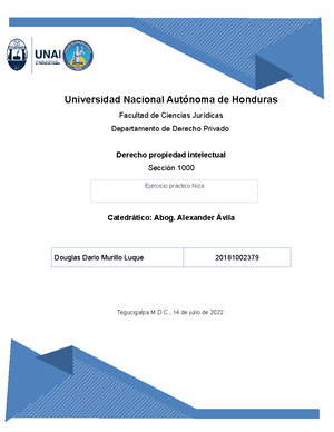 CASO Patente Prioridad UNAH - Universidad Nacional Autónoma de Honduras ...