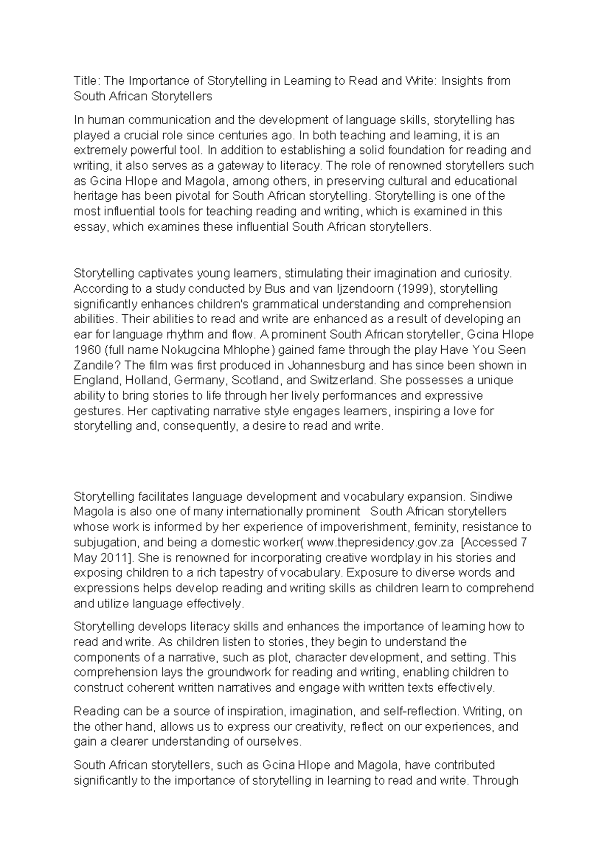 Pfme assay 2.edited - Assist students through their essays - Title: The ...