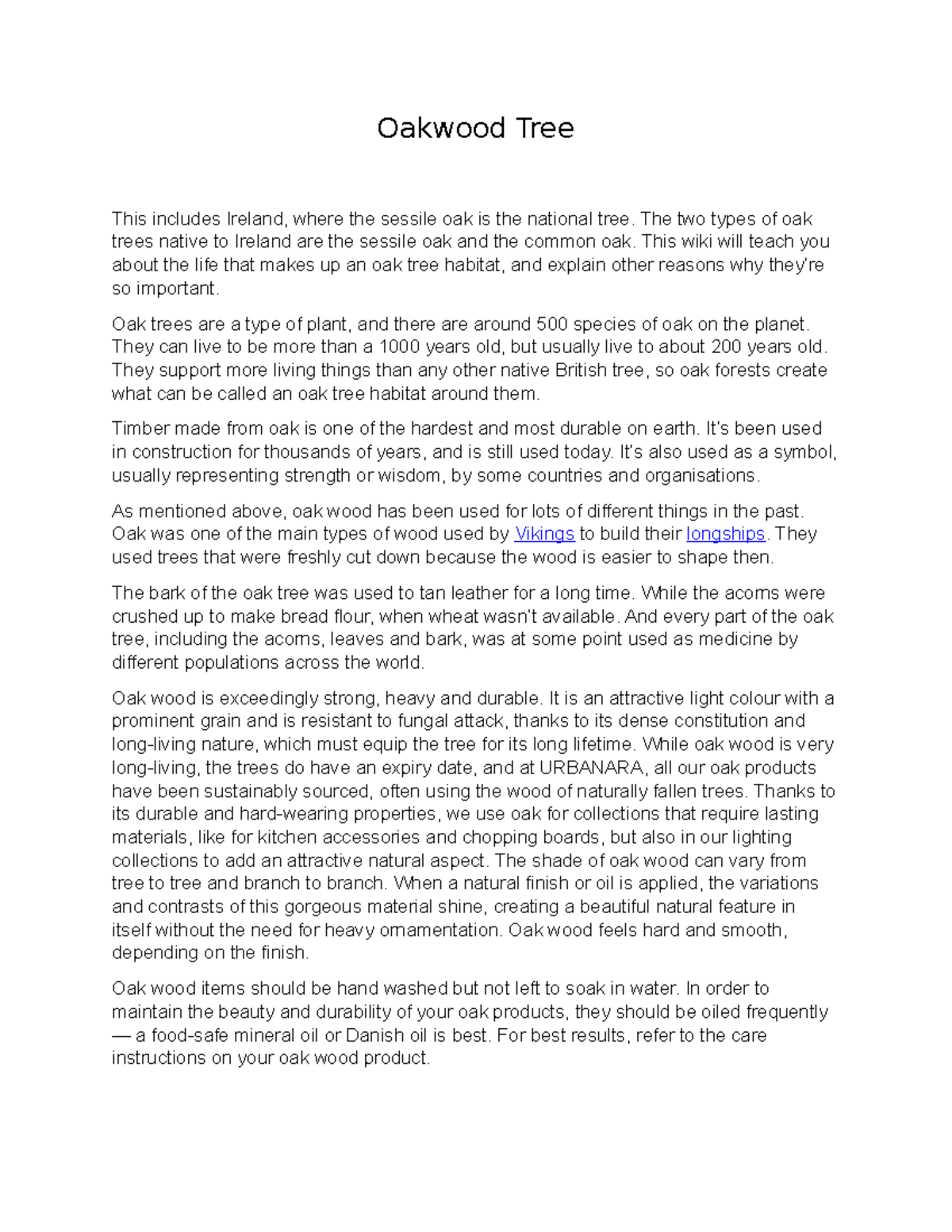 Oakwood Tree - Do you thang - Oakwood Tree This includes Ireland, where ...