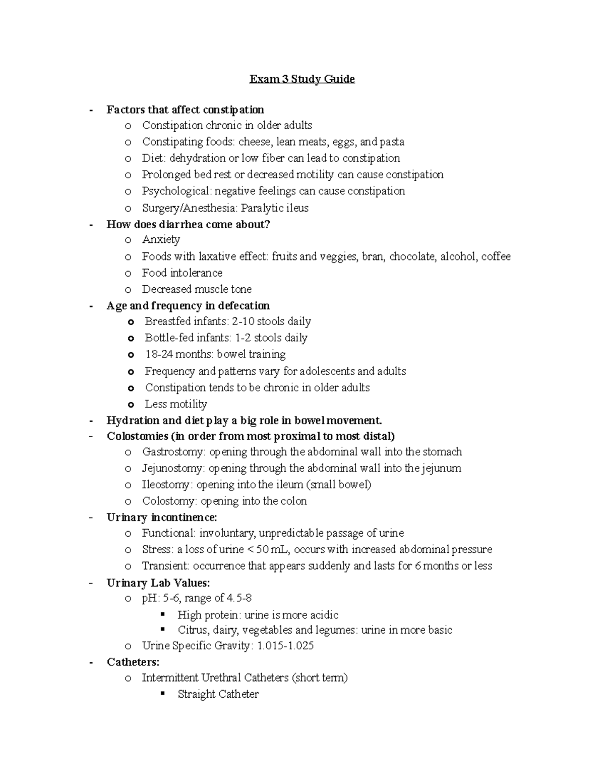 EXAM #3 Foundations Review - Exam 3 Study Guide Factors that affect ...