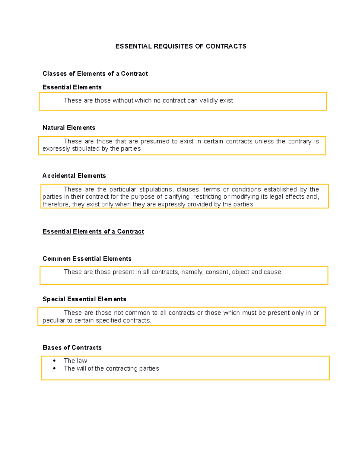 Essential Requites OF Contract - ESSENTIAL REQUISITES OF CONTRACTS ...