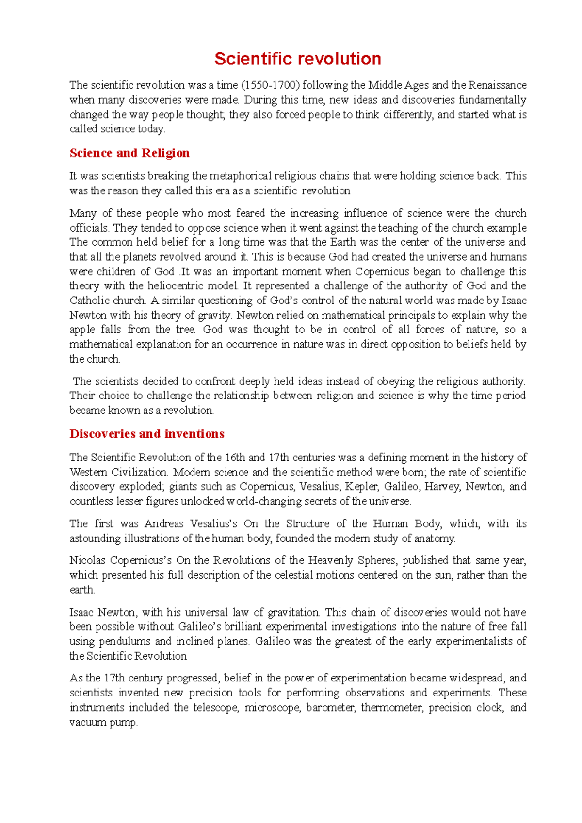 Scientific revolution.activity homework classroomm backpack and ...