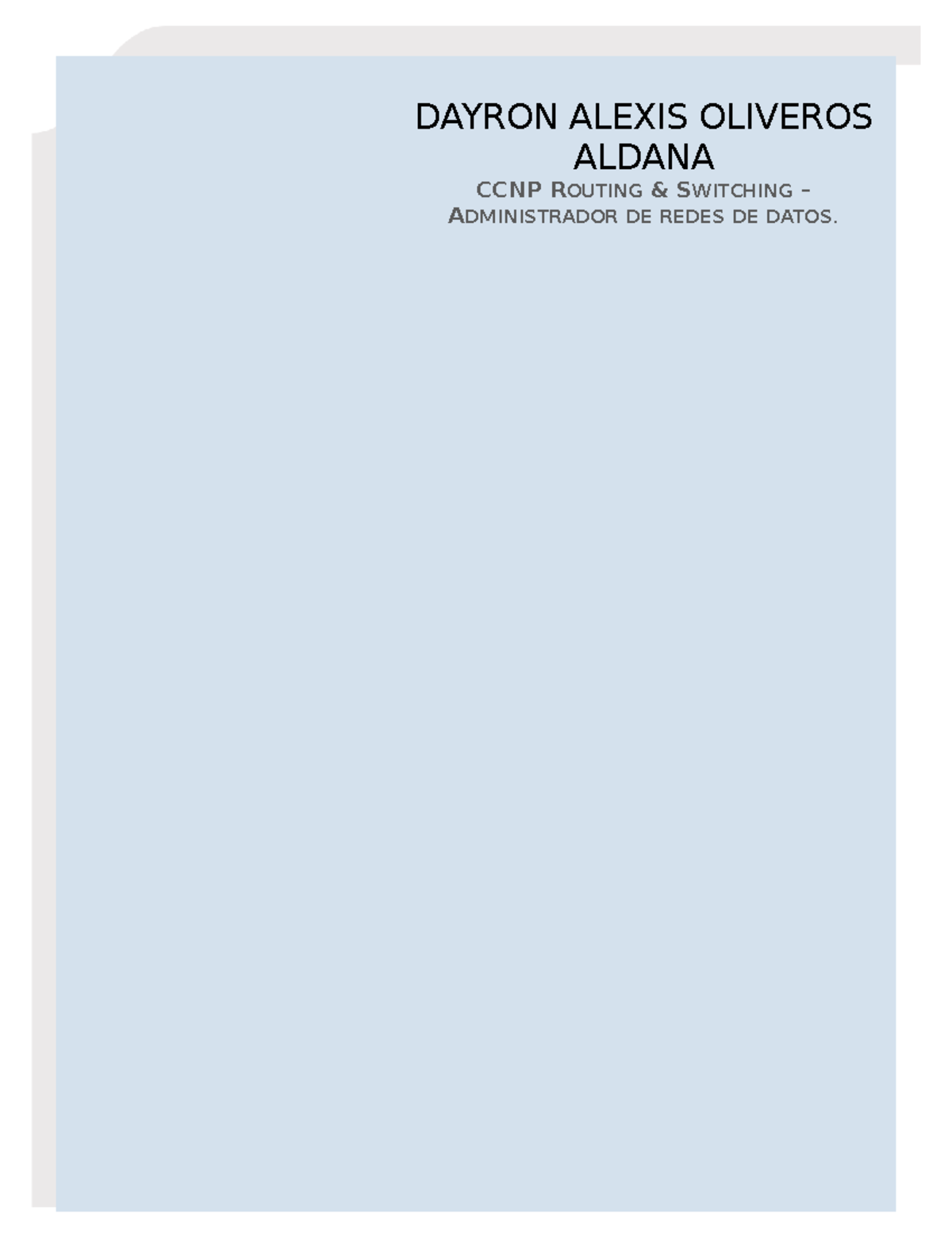 Dayron Oliveros CV ESv3 2023 Worldskills - DAYRON ALEXIS OLIVEROS ...