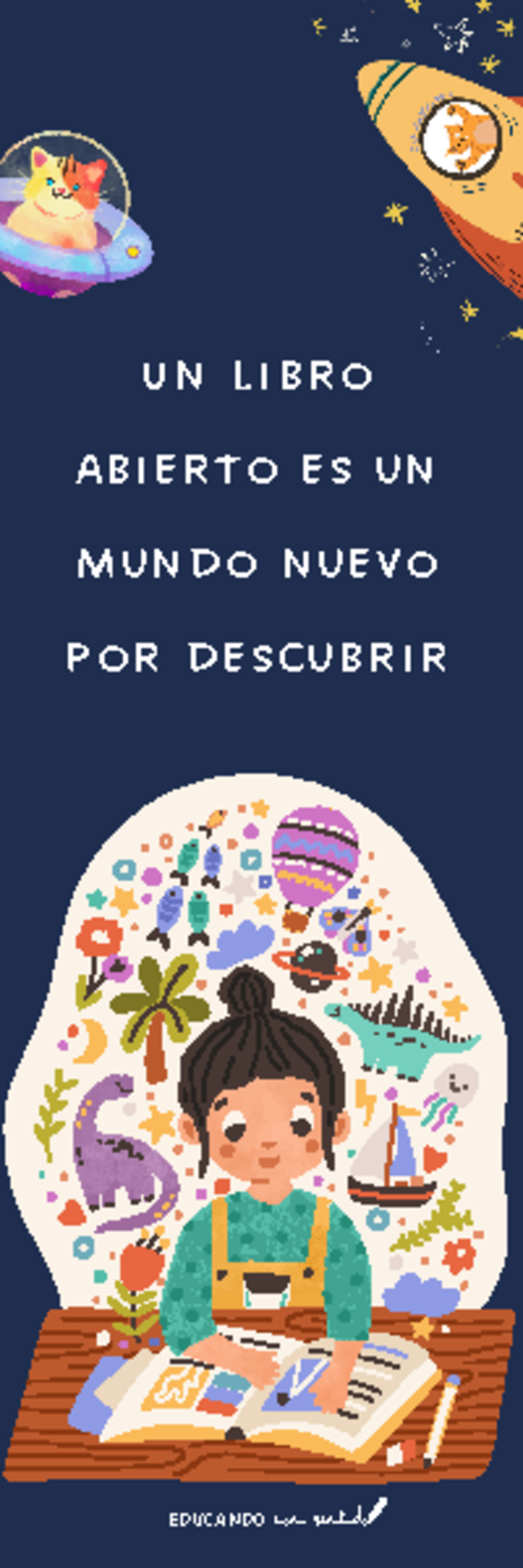 Señaladores - Un libro abierto es un mundo nuevo por descubrir ParaPara ...