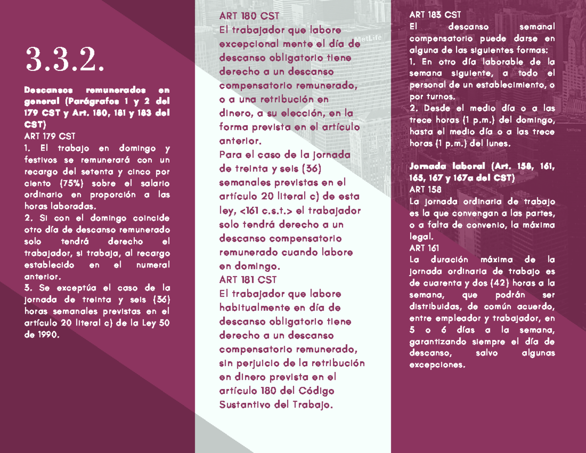 GUIA 17 LIQUIDACIÓN NÓMINA - ART 180 CST El trabajador que labore ...