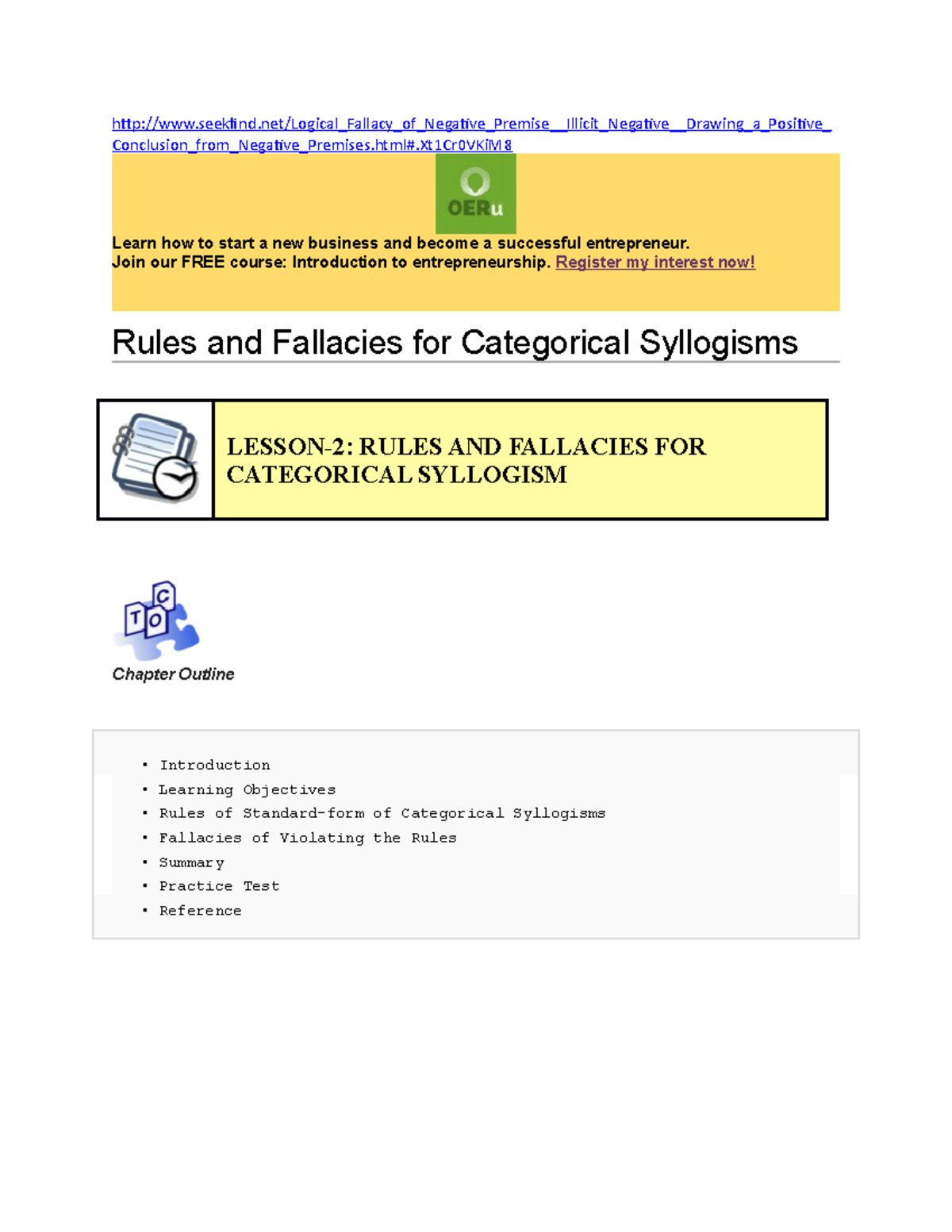 Rules and Fallacies for Categorical Syllogisms - seekfind/ - Studocu