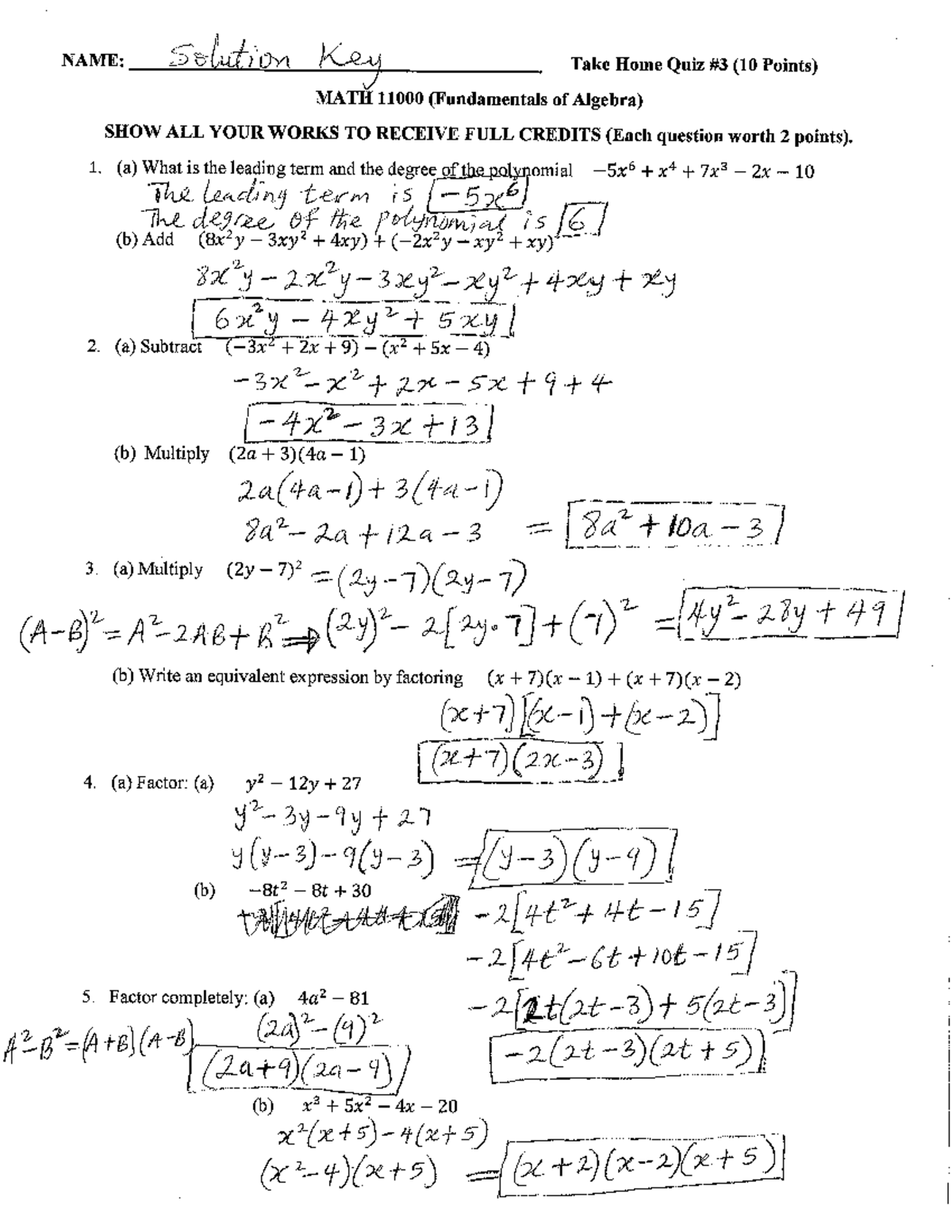 Quiz 3 - Quiz solutions exact as the actual quiz - MATH11000 - Studocu