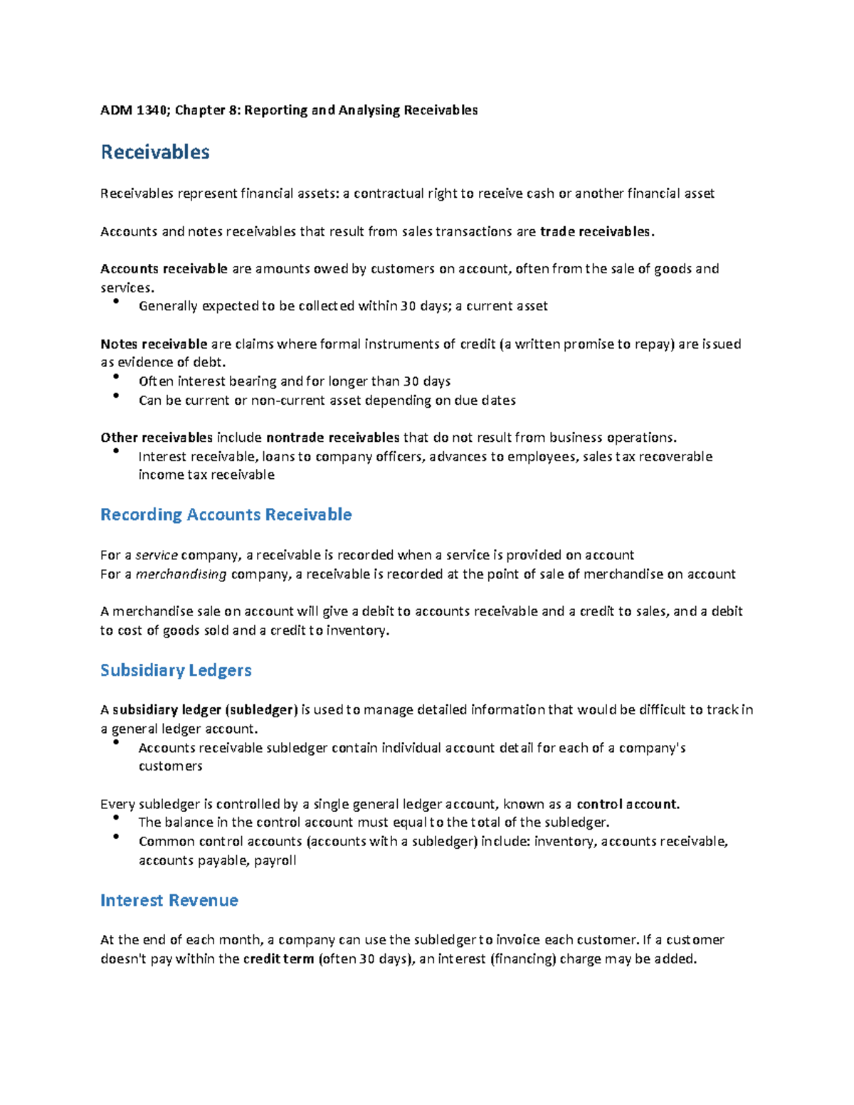 ADM 1340; Chapter 8 - Warning: TT: undefined function: 32 ADM 1340; Chapter 8: Reporting and ...
